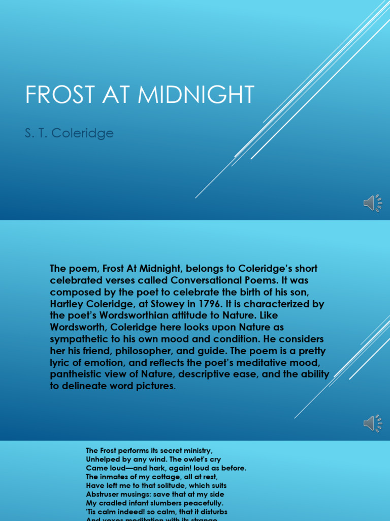 Frost at Midnight | PDF | Poetry