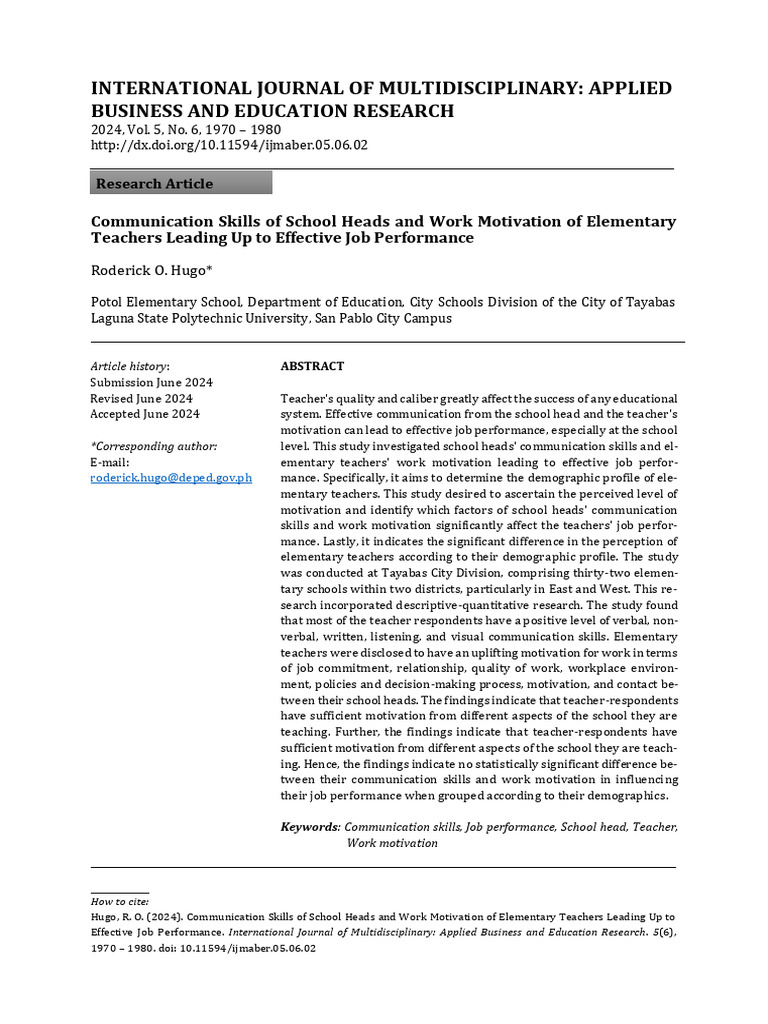 1776-Article Text-5436-1-10-20240623 | PDF | Motivation | Motivational