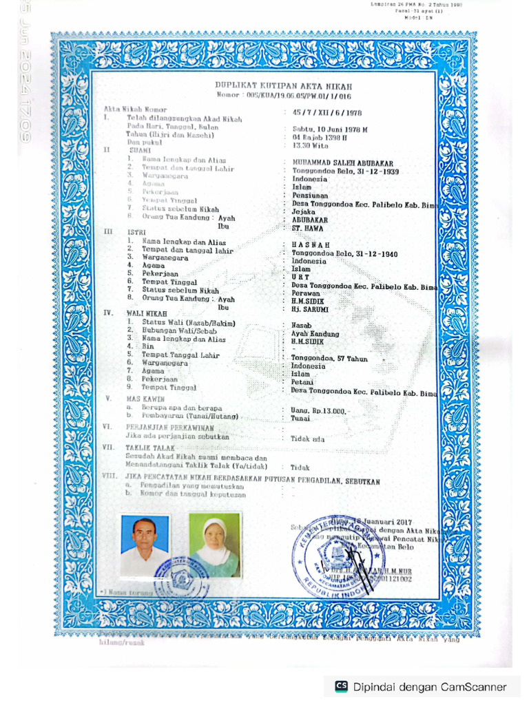 Kutipan Akta Nikah | PDF