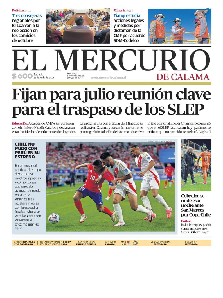 El Mercurio de Calama 220624 | PDF