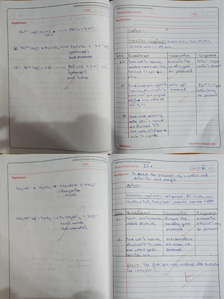 Chemistry Practicals (Part-2) | PDF | Physical Chemistry | Chemical Compounds