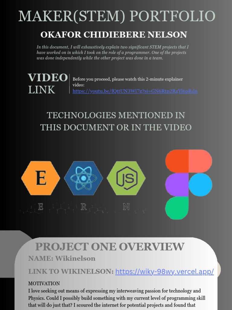 Chidiebere's Maker Portfolio Documentation | PDF | Java Script | World Wide Web
