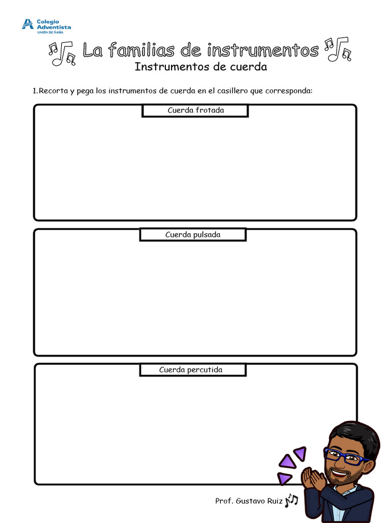 Instrumentos de Cuerda: Clasificación | PDF