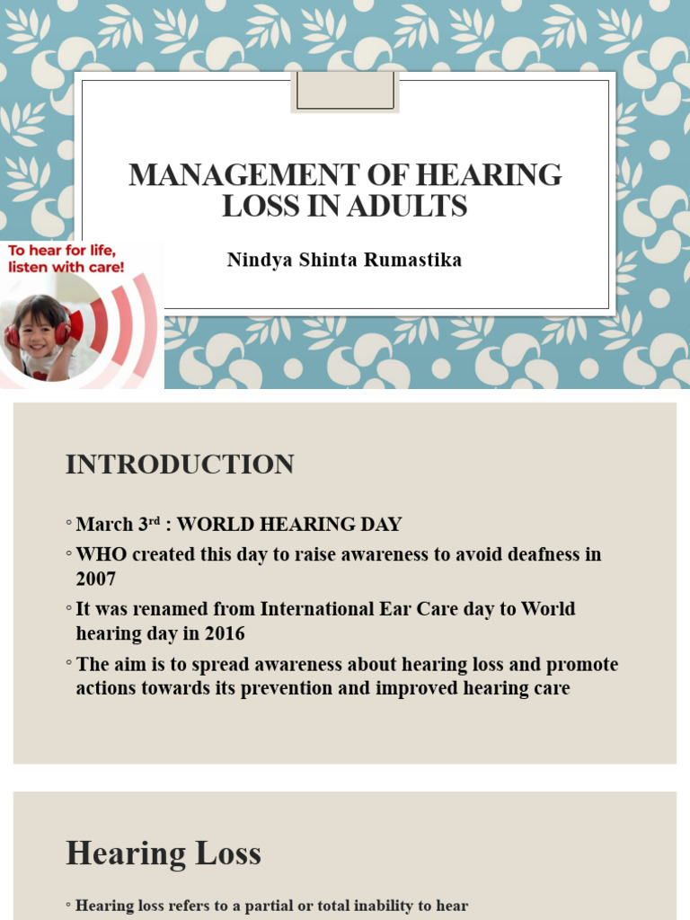 Hearing Loss in Adults | PDF | Hearing Loss | Ear