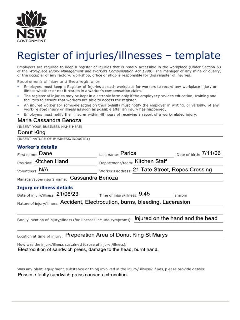 WHS Incident Report - Cassandra | PDF