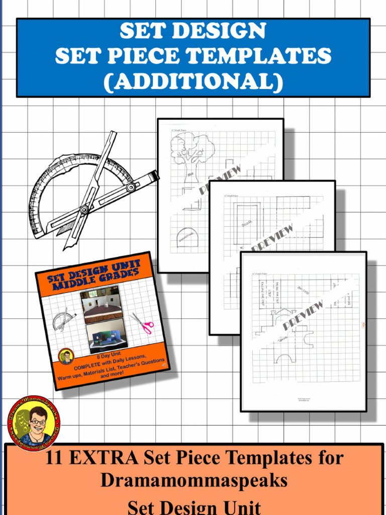 1 - Drama Unit - Set Design Additional Set Piece Templates | PDF
