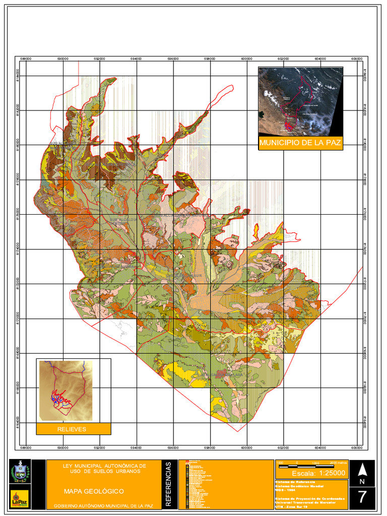 Mapa Geológico Mun. La Paz | PDF | Geomorfología | Geofísica