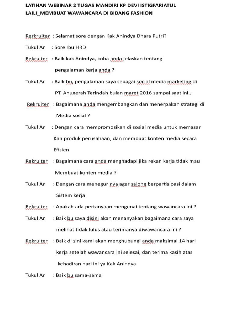 Latihan Webinar 2 Tugas Mandiri - Bidang Fashion - KP Devi ...