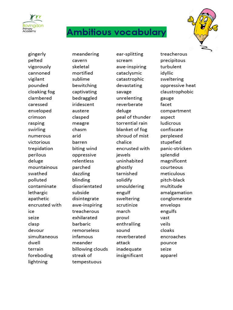 Ambitious Vocabulary | PDF | Law