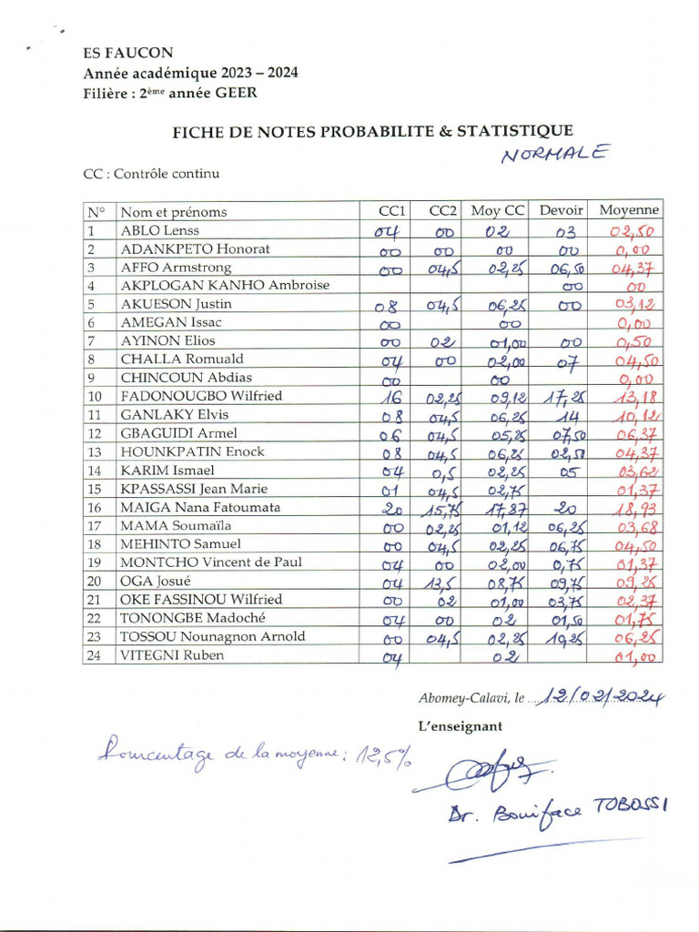 Probabilite Et Statistique Geer 2 | PDF