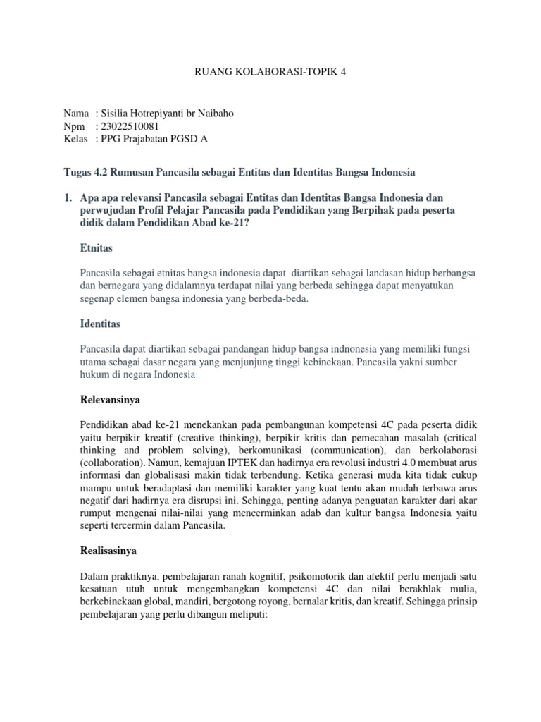 Ruang Kolaborasi-Topik 4 | PDF