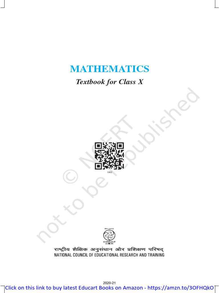 NCERT Book Maths Class 10 | PDF | Equations | Quadratic Equation