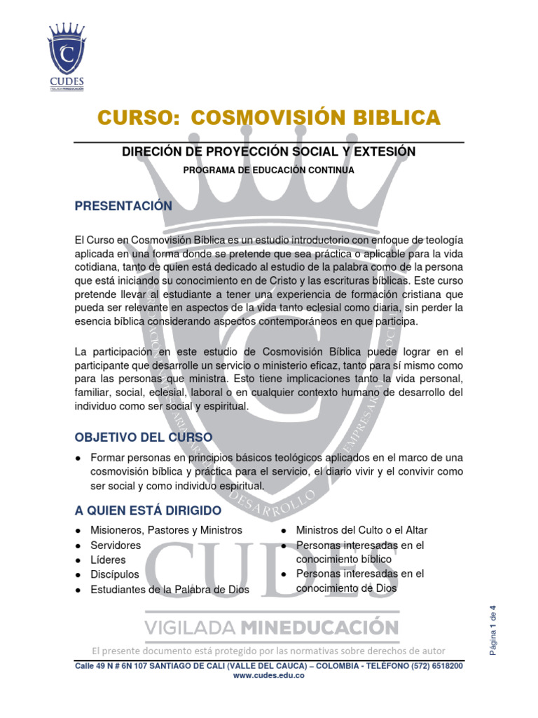 Cosmovisión Bíblica Ac | PDF | Arte