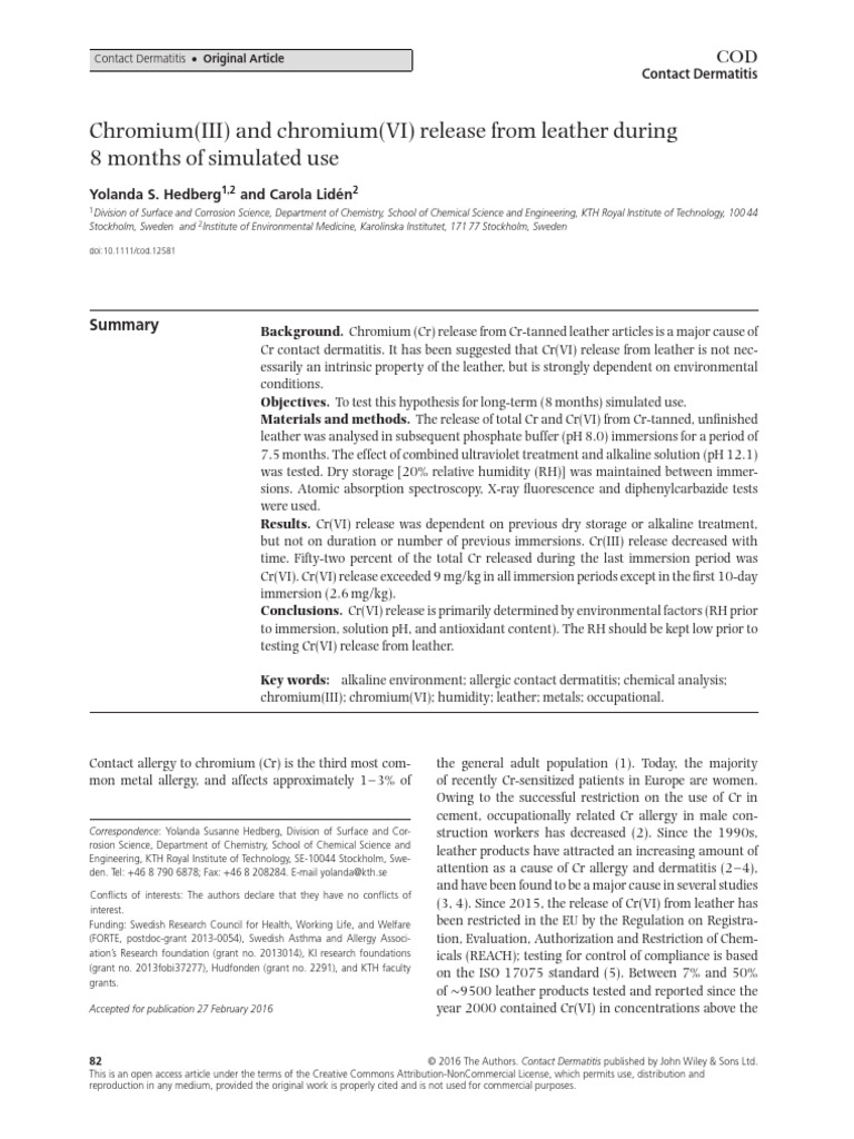 Cod 75 82 | PDF | Chromium | Allergy