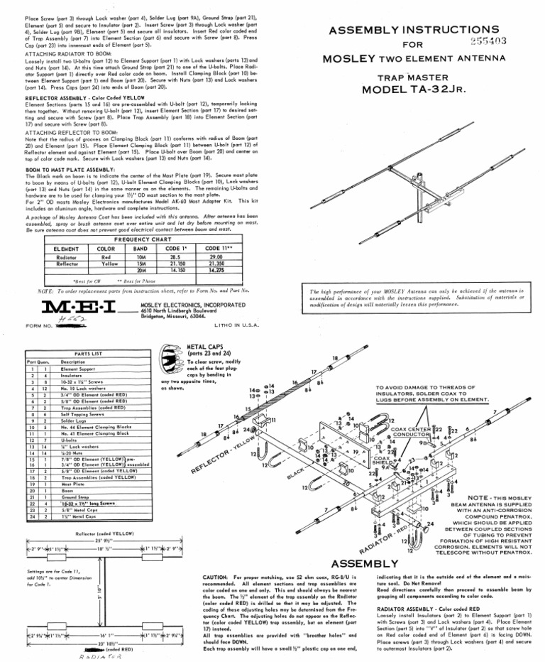Mosley Electronics TA-32Jr User Manual | PDF