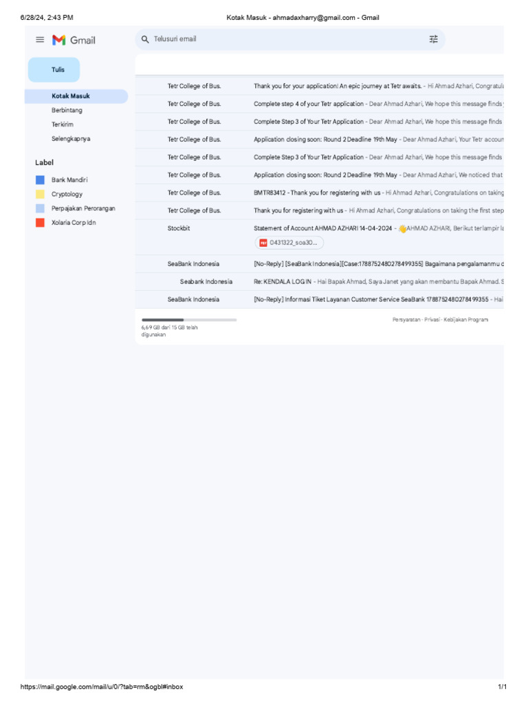 Ahmad's Email Notifications | PDF | Gmail
