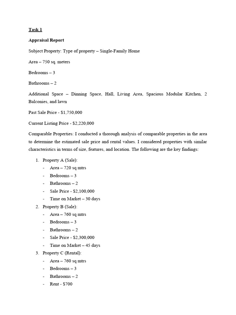 CPPREP4101 Real Estate AS | PDF | Real Estate Appraisal | Sales