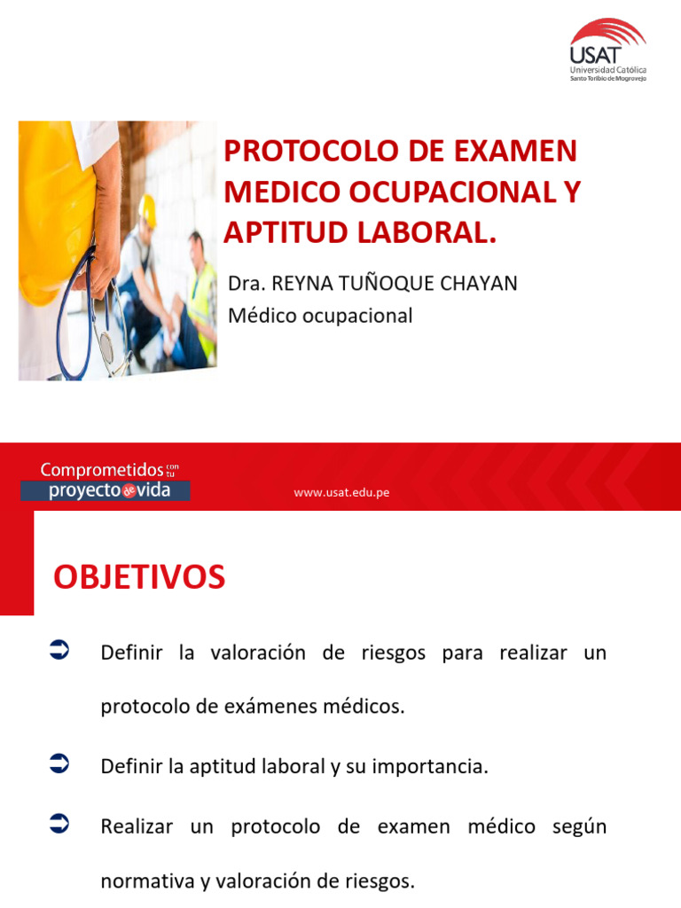 Modulo 3 Protocolo De Examen Medico Ocupacional Y Aptitud Laboral