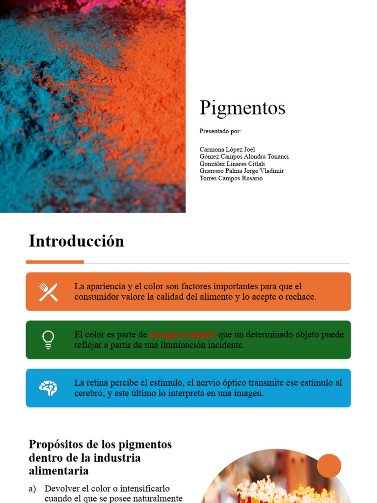 Pigmentos | PDF | Clorofila | Vitamina a