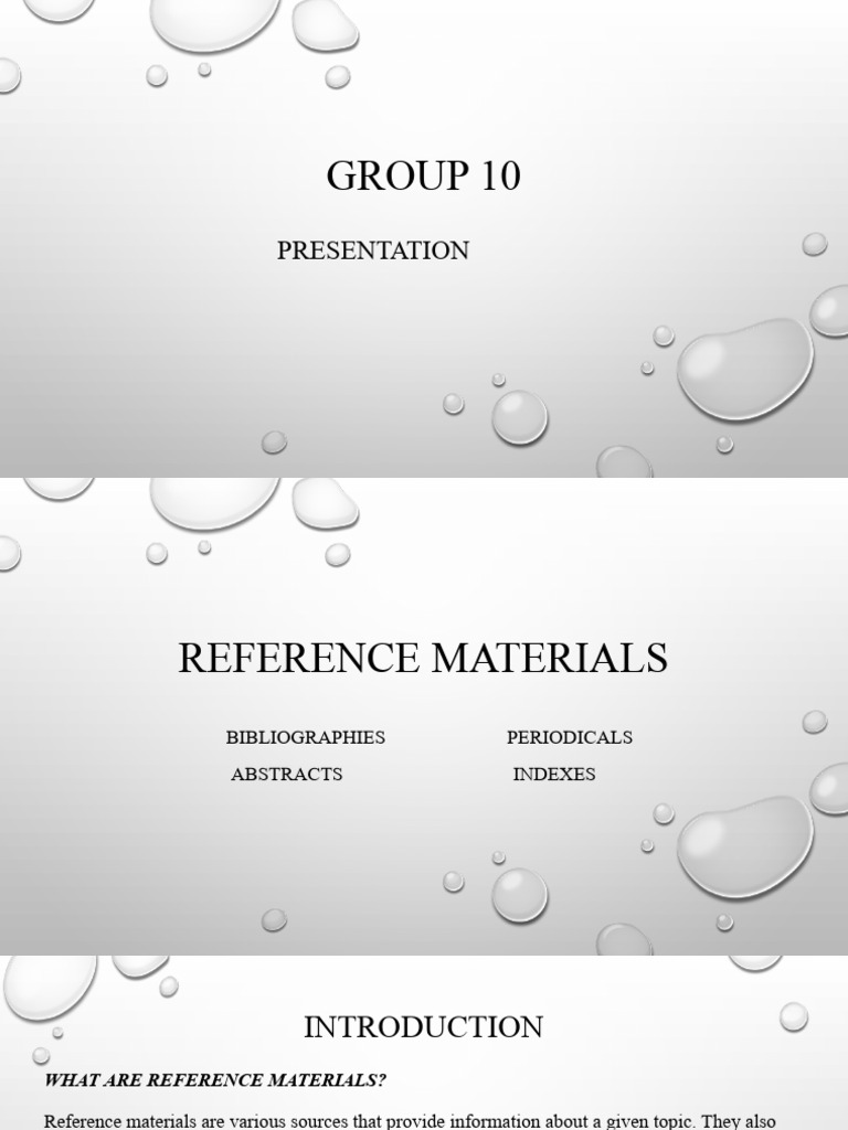 Reference Materials | PDF | Abstract (Summary) | Bibliography