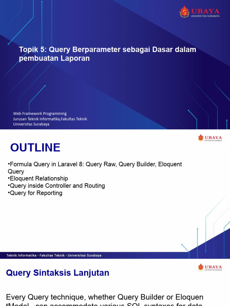 Topik 5 - Query Dengan Parameter Report | PDF | Computer Programming | Computing