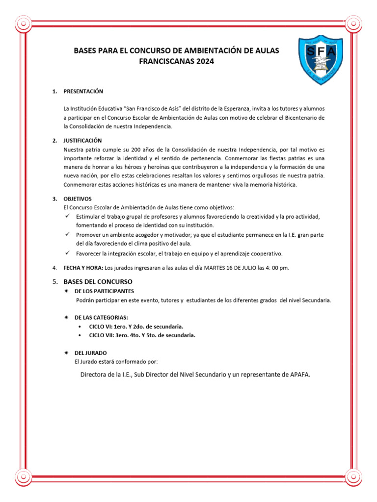 Bases de Ambientación de Aula | PDF | Aprendizaje