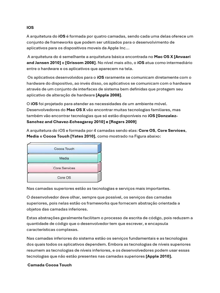 Arquitetura Do IOS | Download grátis PDF | iOS | Kernel (sistema ...