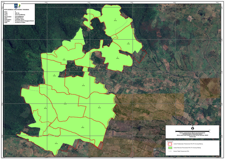 Peta Rencana Dan Pelaksanaan Penanaman RHL P0 Gunung Malang | PDF
