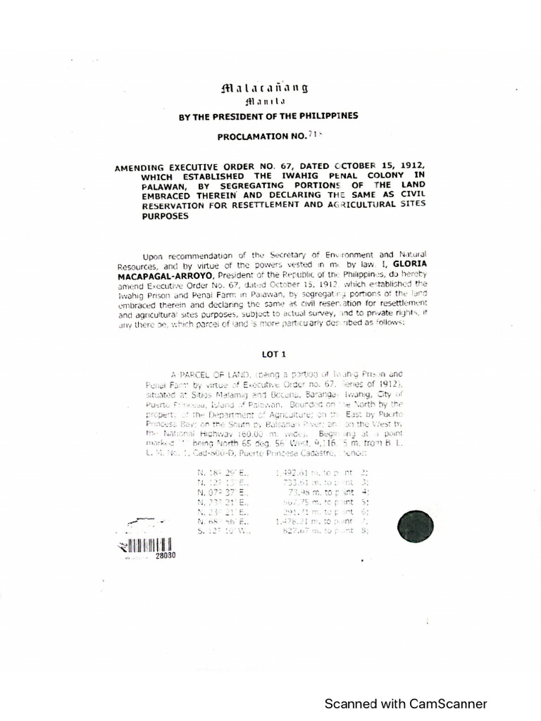 9 Proclamation No. 718 Series of 2004 | PDF