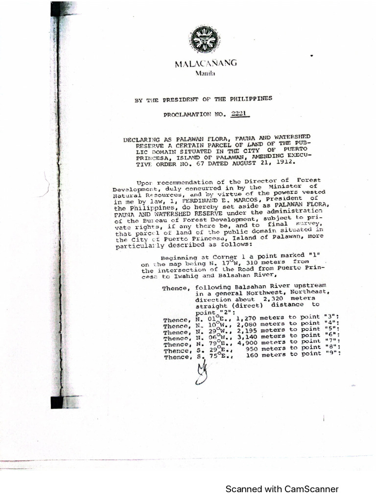 6 Proclamation No. 2221 S If 1982 | PDF