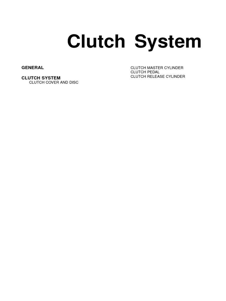 Clutch System | PDF | Clutch | Piston