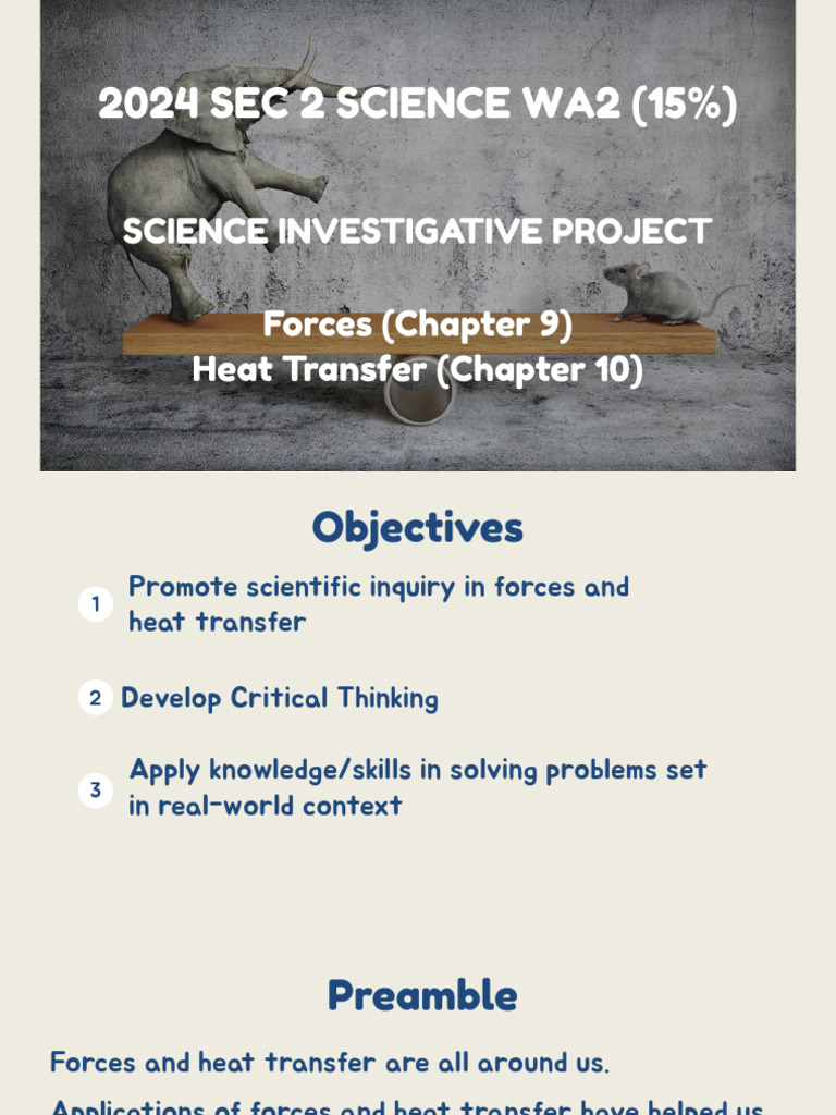 Science Project on Forces & Heat Transfer | PDF | Experiment | Hypothesis