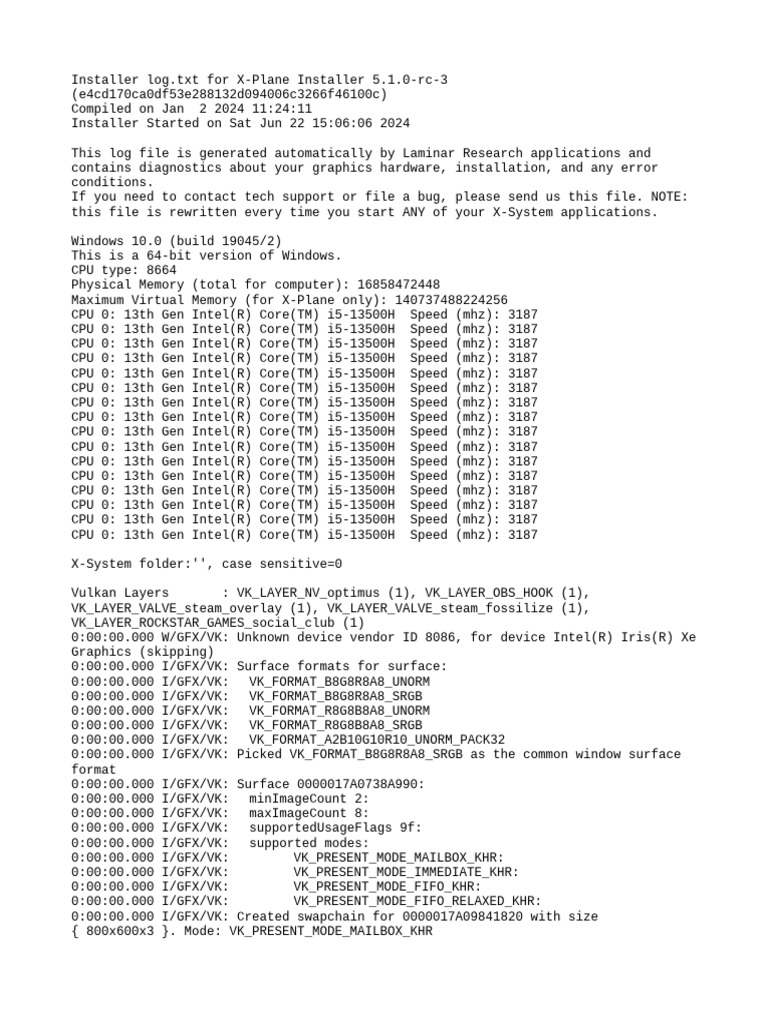 X-Plane Installer Log | PDF | Shader | Graphics Processing Unit