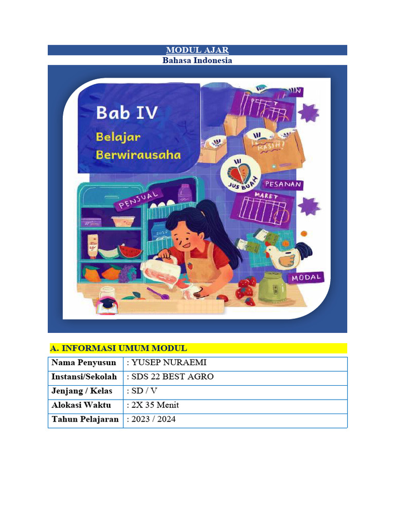 BAB 4 - MA B Indo Kls 5 | PDF | Seni & Disiplin Bahasa