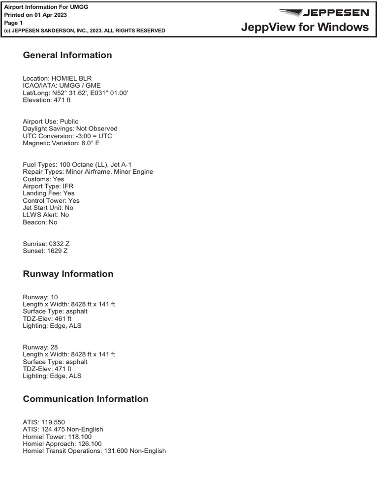 UMGG | PDF | Runway | Aviation