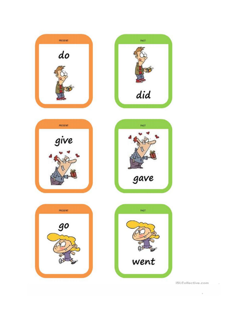 Irregulary Verb Card 01 | PDF