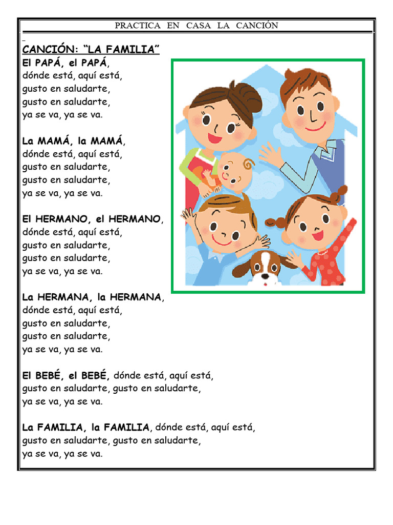 Canción Familia | PDF | Poesía