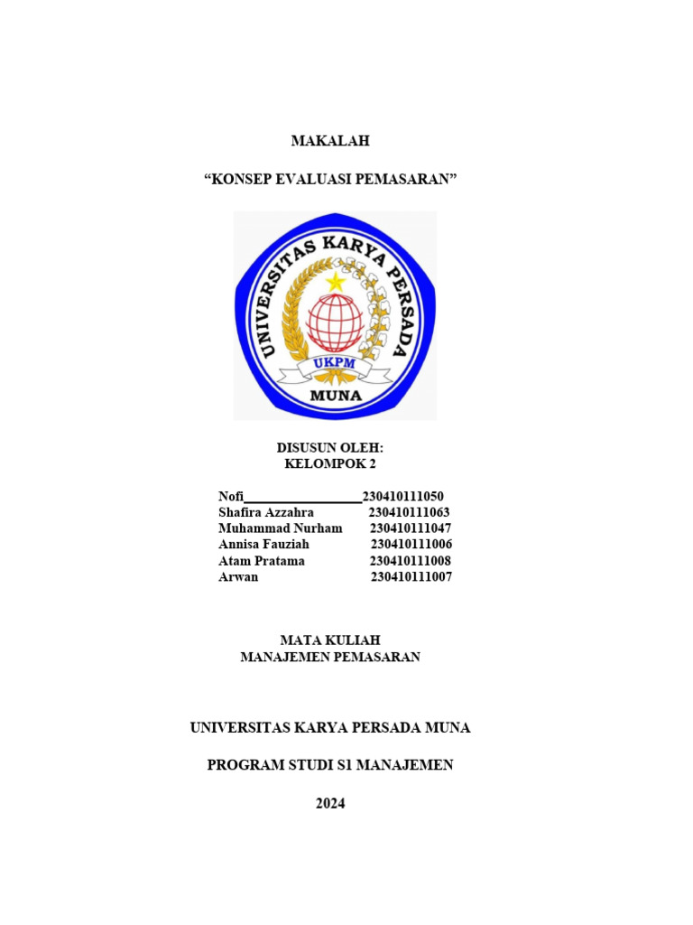 NOFI - Pemasaran | PDF | Bisnis | Pengelolaan Keuangan & Uang