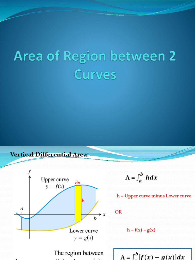 Lecture 12 - Area of Region Between 2 Curves | PDF | Analytic Geometry | Geometry