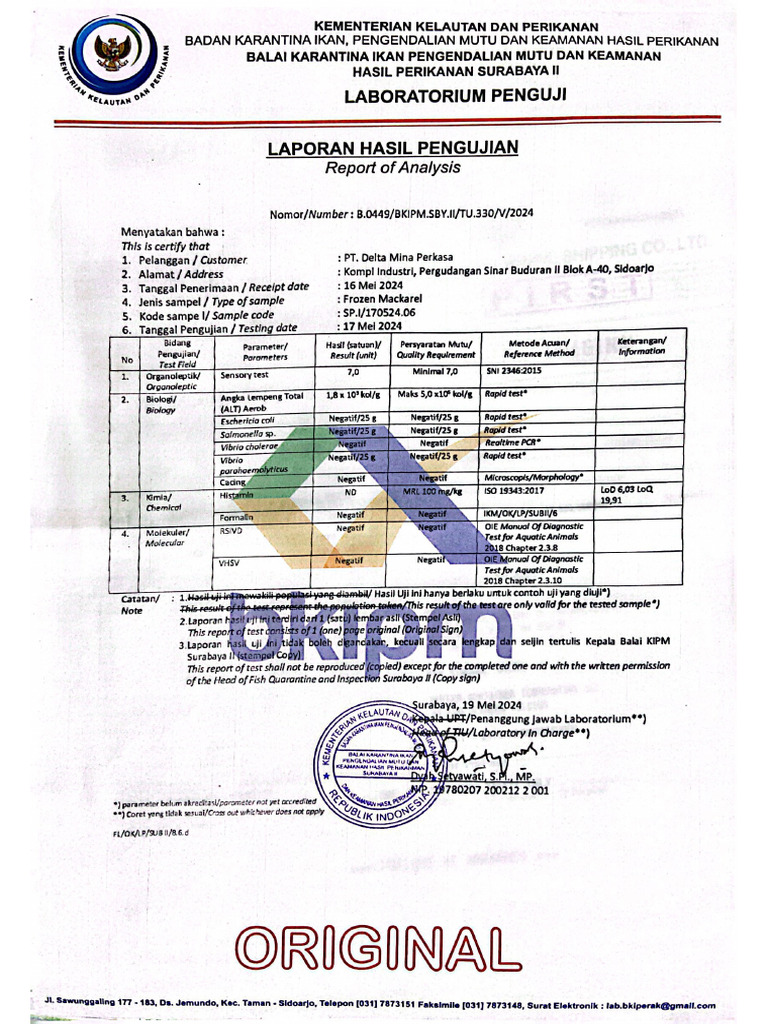 Lap Hasil Uji | PDF