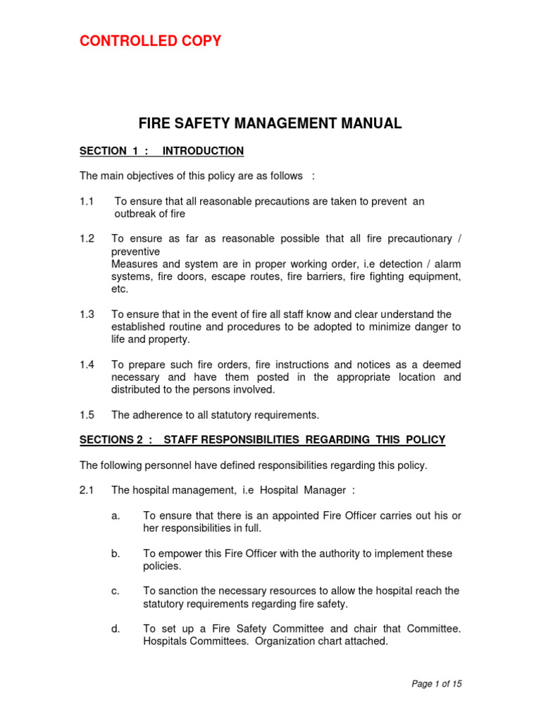 Fire Safety Manual | PDF | Fire Safety | Radioactive Contamination