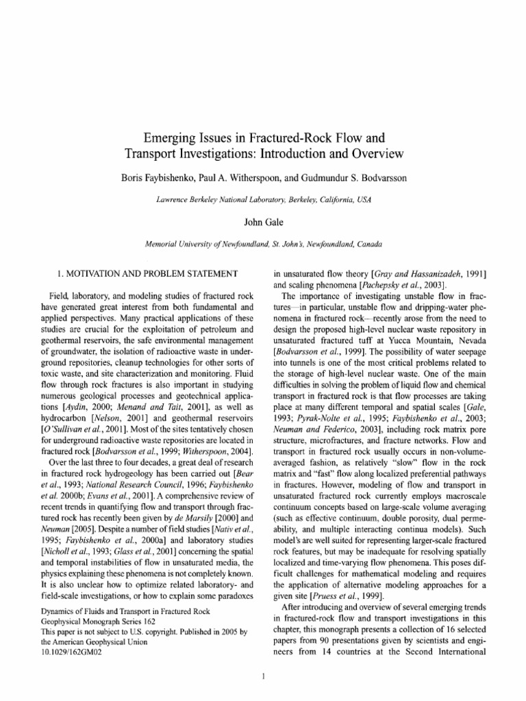 CH 1 | PDF | Fluid Dynamics | Hydrogeology