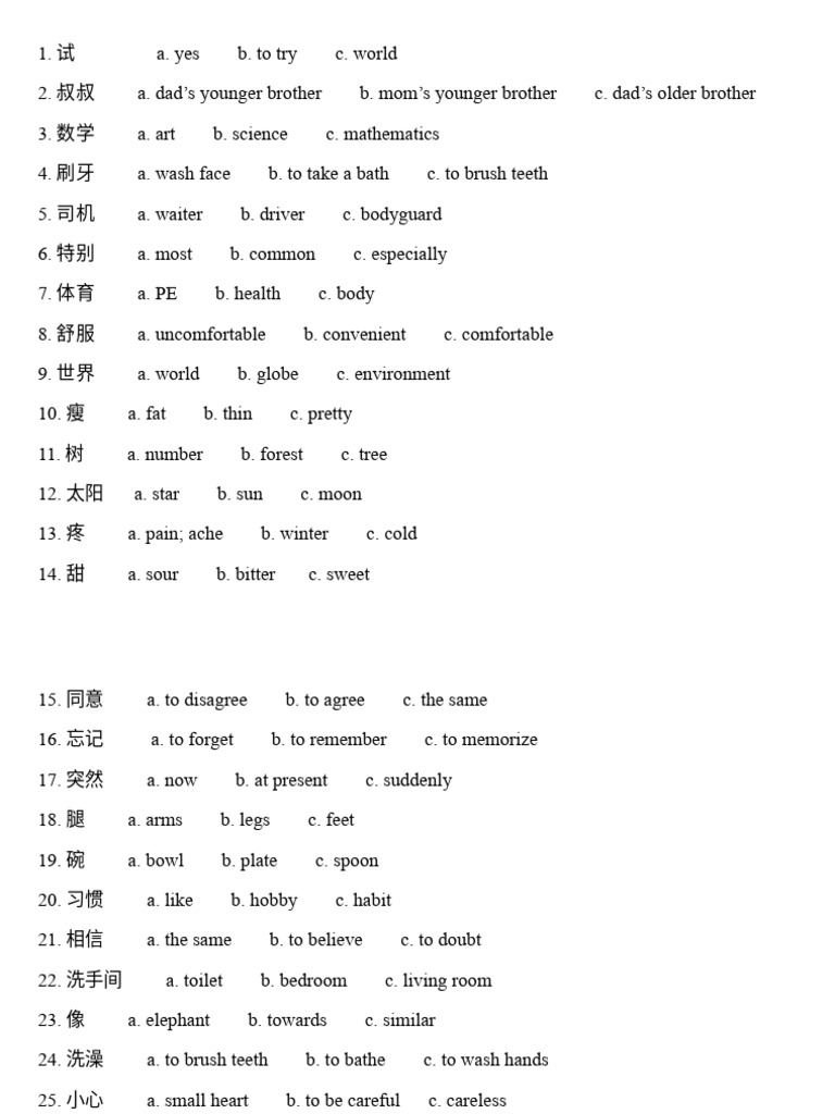 Additional Chinese Practice | PDF