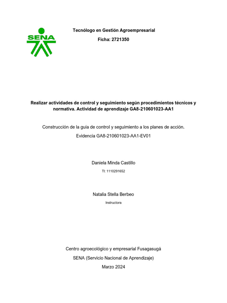 Guia de Control y Seguimiento | PDF | Calidad (comercial) | Planificación