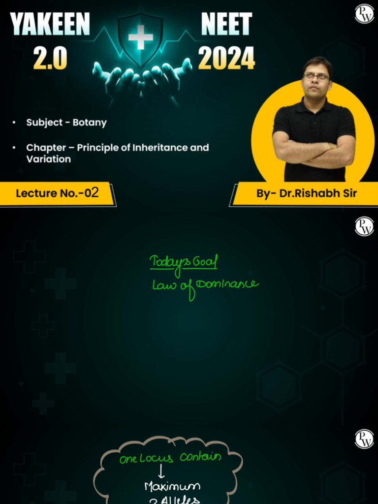 Principles Of Inheritance And Variation 02 Class Notes Yakeen 2 0 2024