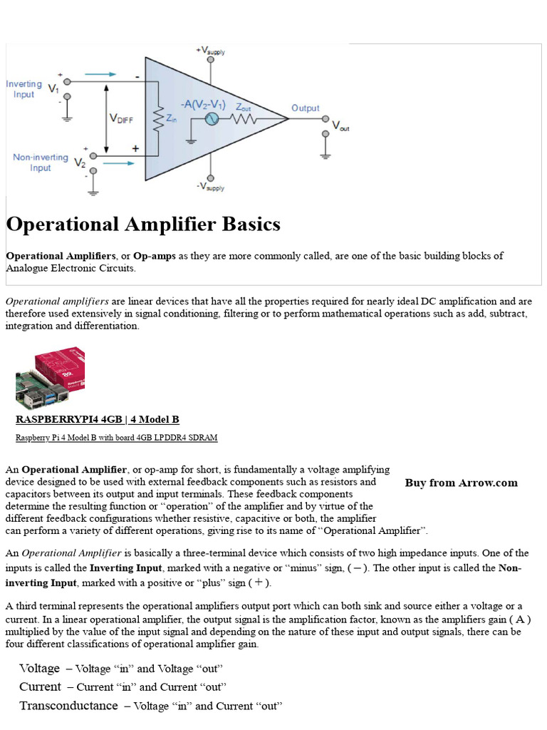 741 Operational Amp | PDF | Operational Amplifier | Amplifier
