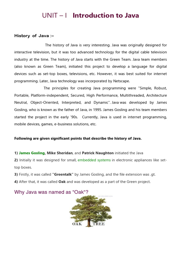 Java Unit I 2022 | PDF | Java Virtual Machine | C++
