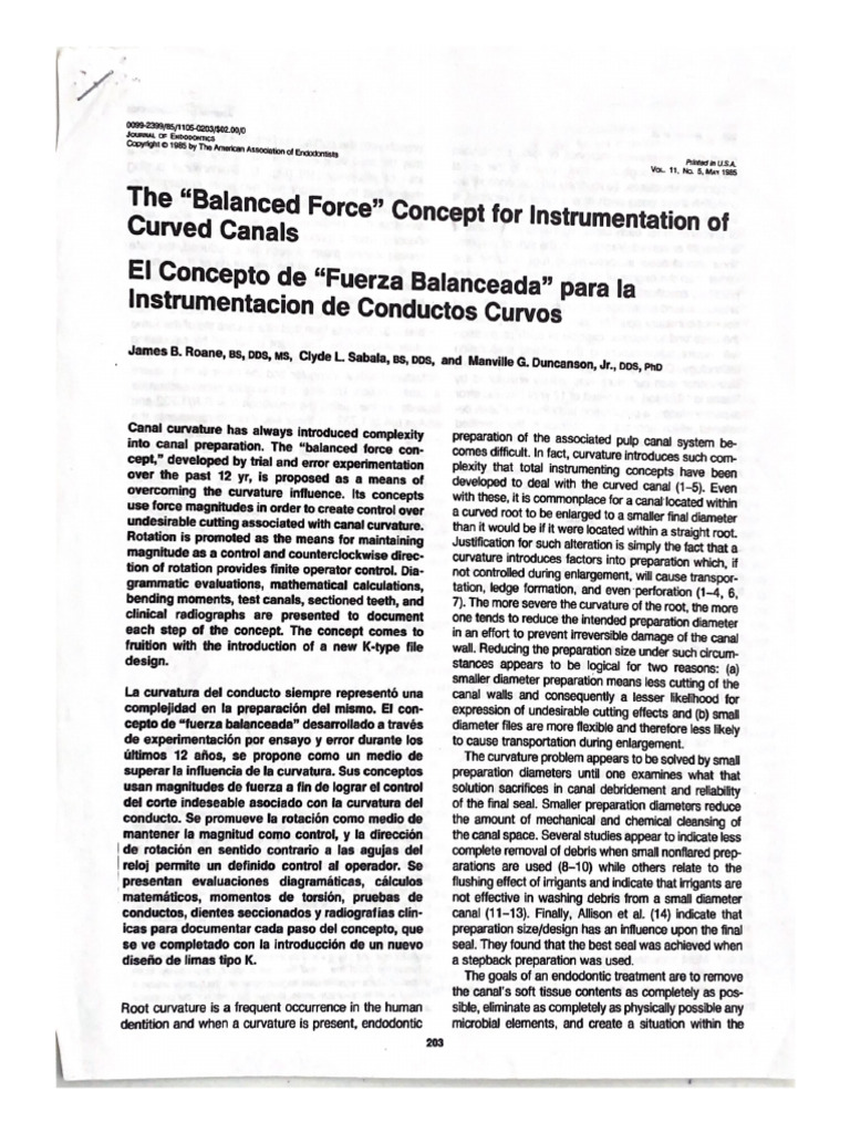 The Balanced Force Concept For Instrumentation of | PDF