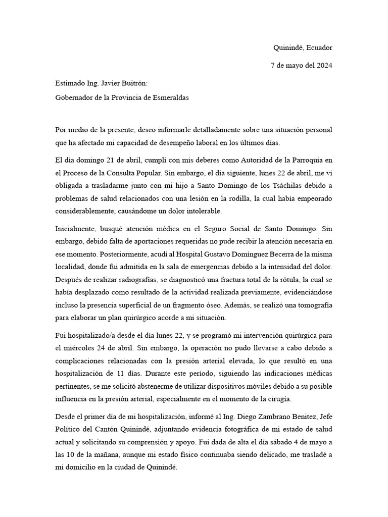 OFICIO ALEXANDRA BRAVO CCP | PDF | Hospital