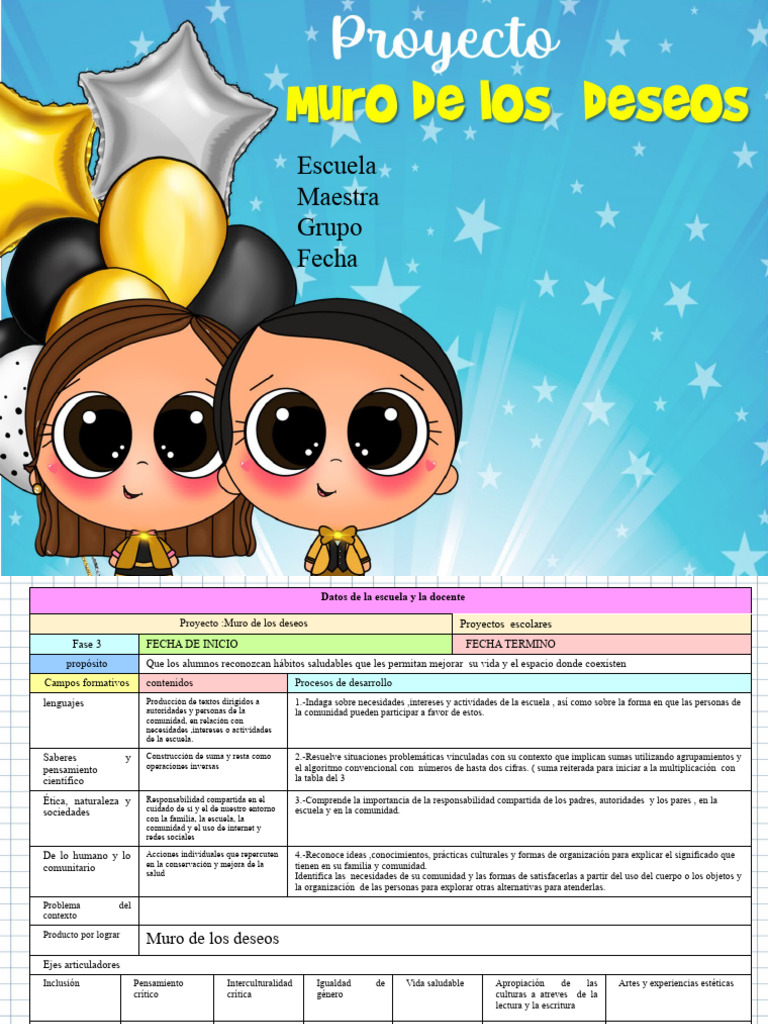 Proyecto Muro de Los Deseos | PDF | Escuelas | Comunidad
